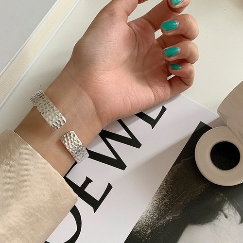 925 Sterling Silver Elegant Woman Girl Cuff Bracelet Trendy Stylish New ...