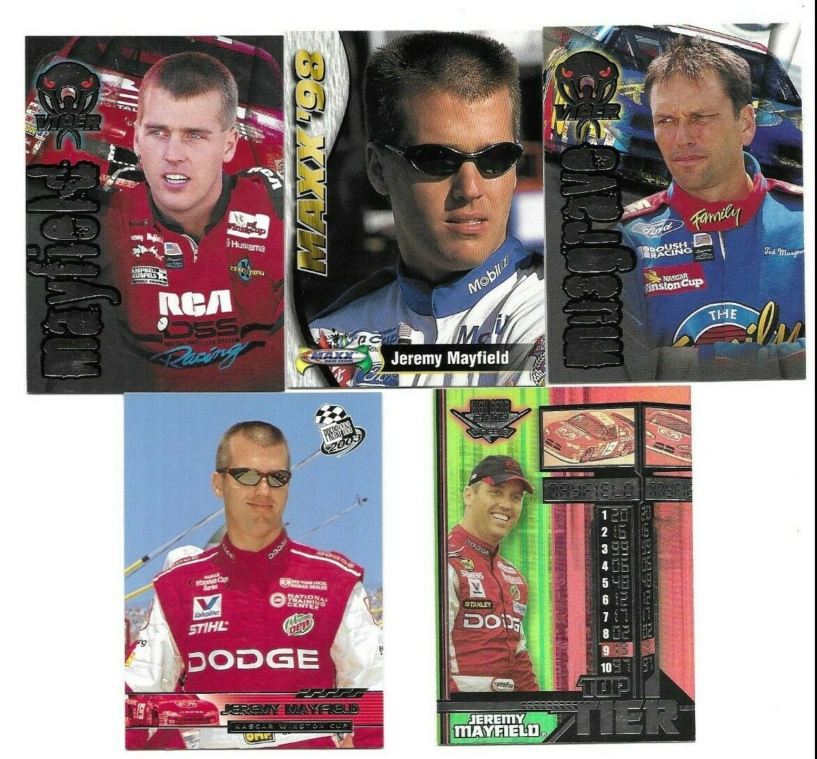 NASCAR BORN IN OWENSBORO KENTUCKY 4 JEREMY MAYFIELD RACING CARDS 1 TED ...