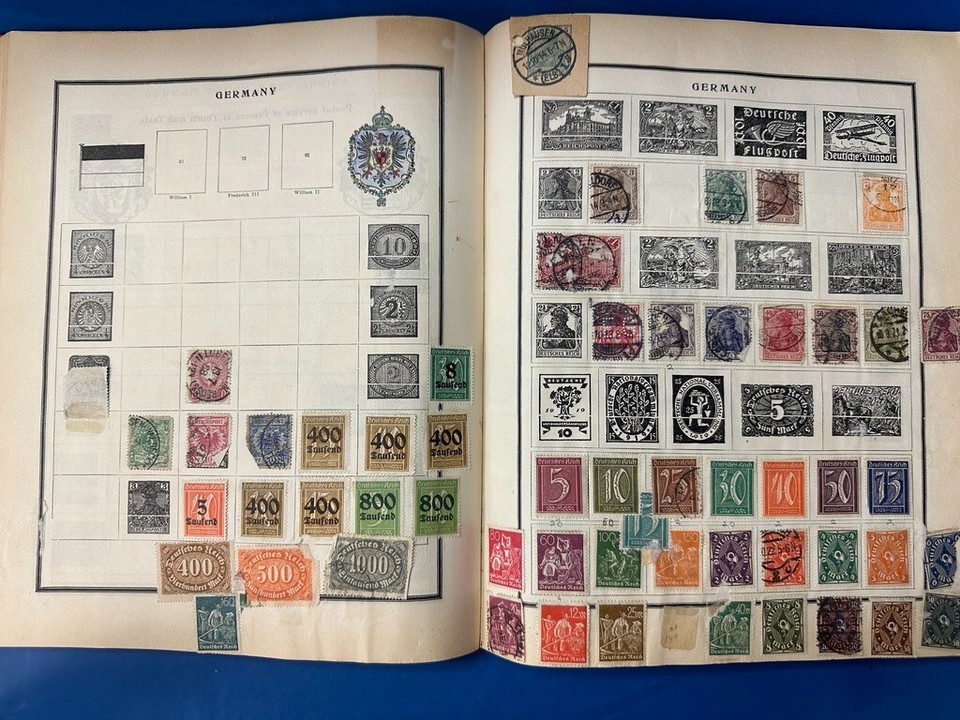 Vintage Stamp Albums - Lot of 3 - copyright 1919, 1937, 1946 ...