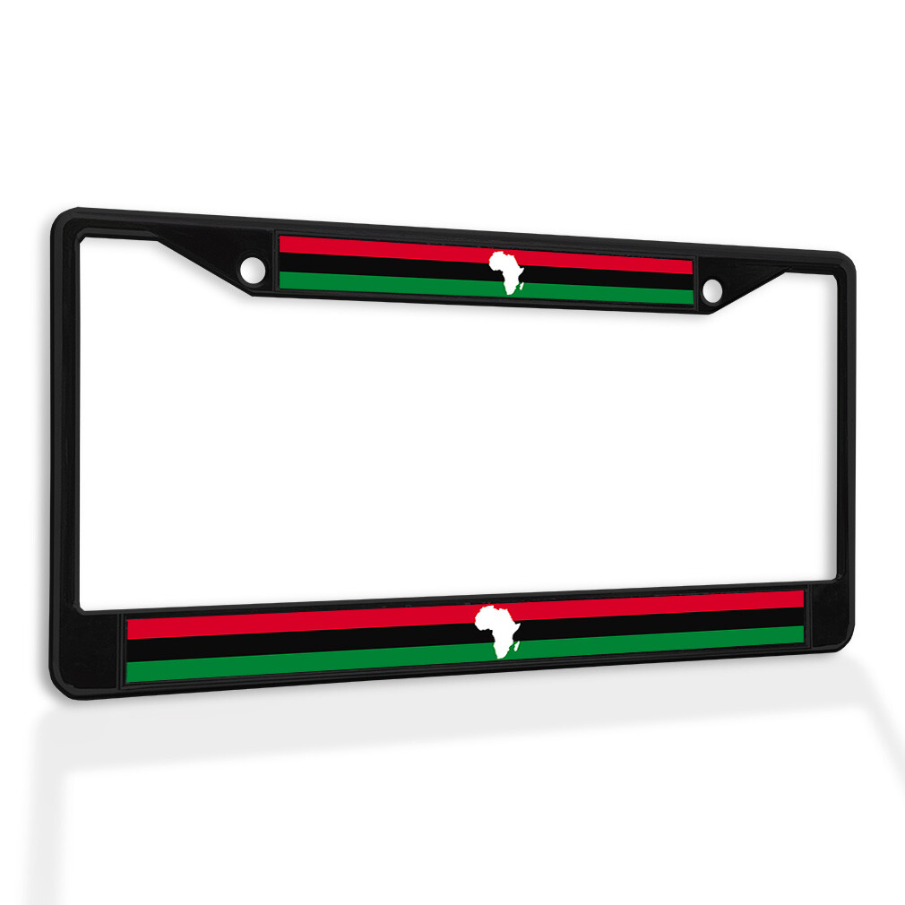 Metal License Plate Frame Vinyl Insert Pan African Flag with Map | eBay