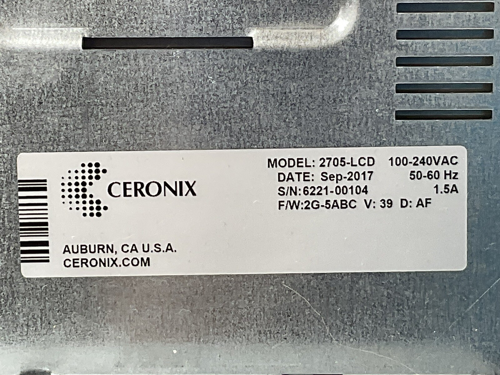 CERONIX 2705 LCD Monitor / GAR-219 | eBay