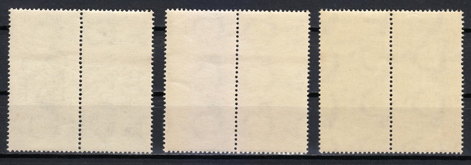 Poland MNH 1959 Mi 1101Zf x3 different Sc C52 Plane over Ruins of Liwa ...