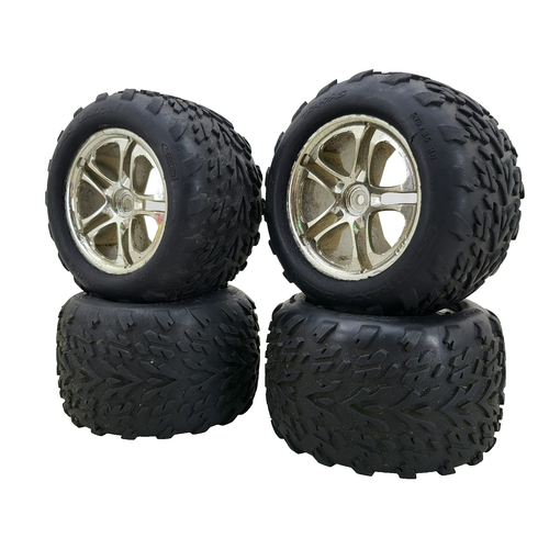 Traxxas T-Maxx Sporttraxx Talon tires on SS Split spoke wheels, see ...