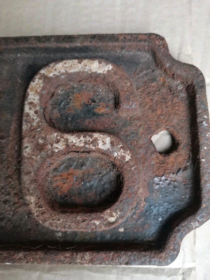 Cast Iron Railway Rail Bridge Wagon Plate Sign Train Number 17236 Plate ...