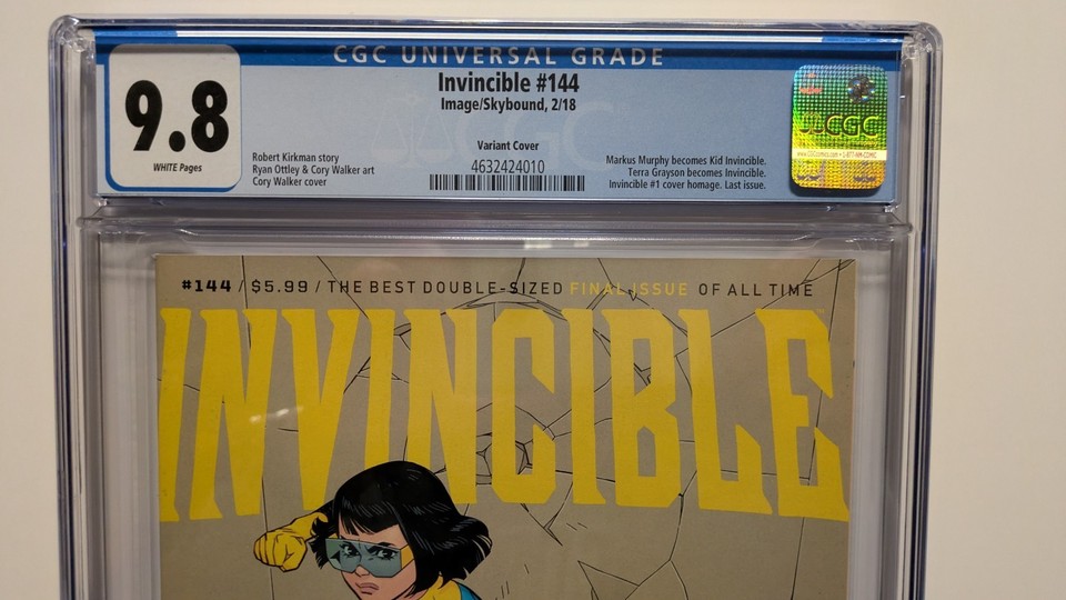 Invincible #144 - CGC 9.8 - Kirkman - Terra Variant "Invincible's ...