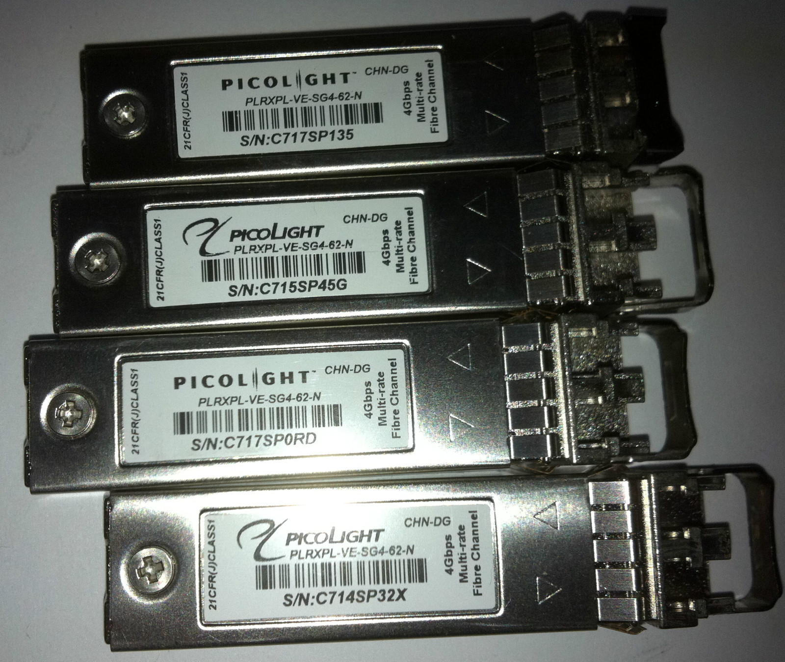 12x PICOLIGHT PLRXPL-VE-SG4-62-N SFP 4.25Gbps Optical SFP Transceivers ...