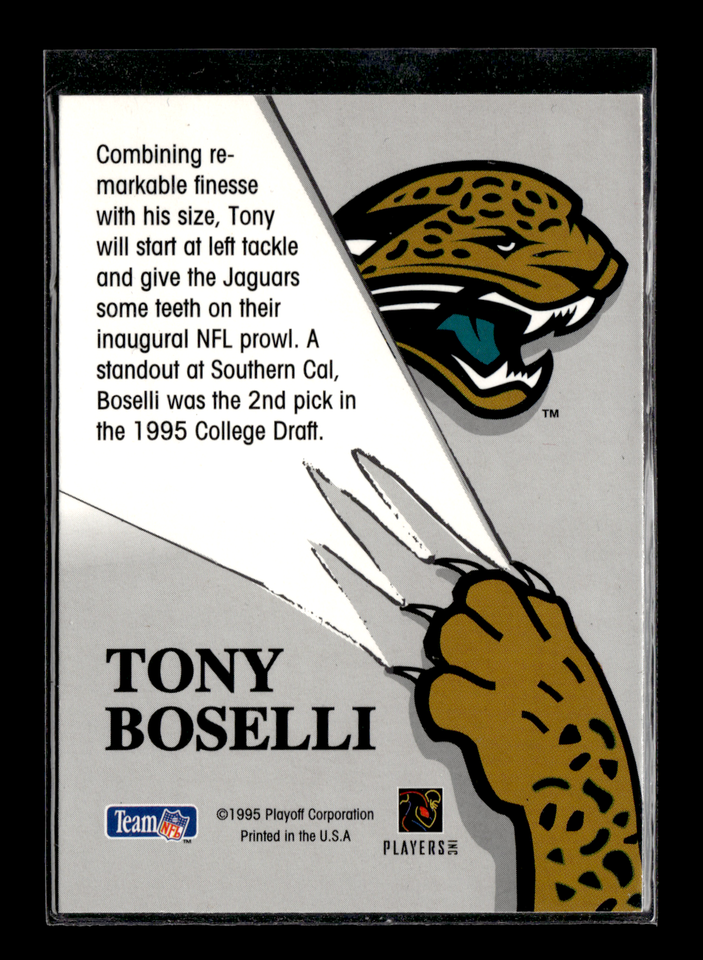 1995 Playoff Absolute Expansion Team 1st Draft Picks #NNO Tony Boselli ...