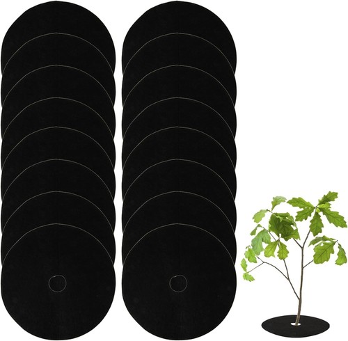 "Tree Ring Mulch Mat Root Barrier Tree Protectors Weed Mat for Garden ...