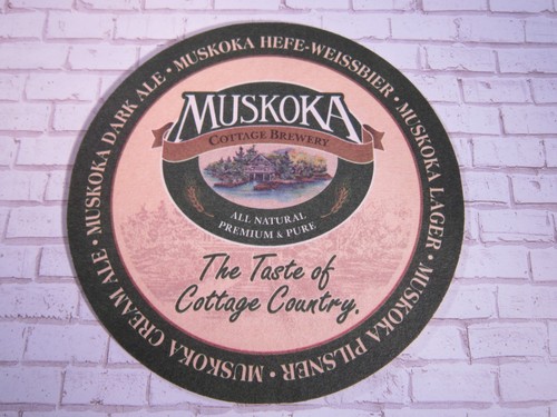 Beer COASTER ~ MUSKOKA Cottage Brewery Weissbier ~ Bracebridge, Ontario ...
