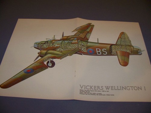 VINTAGE..VICKERS WELLINGTON I..2-page COLOR PROFILE..RARE! (391L) | eBay
