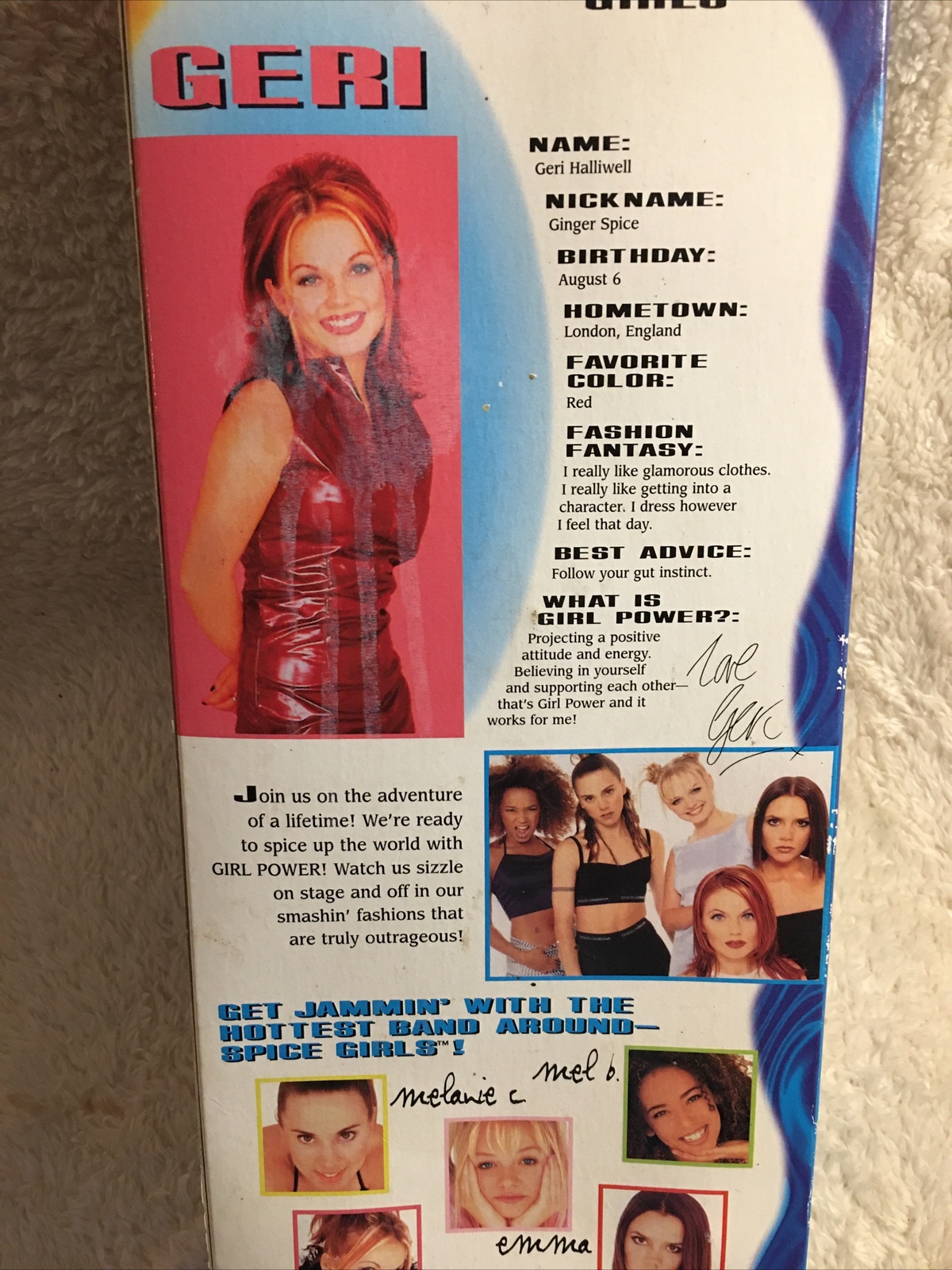 1997 Galoob Spice Girls Geri Ginger Doll Action Figure 23504 Girl Power ...