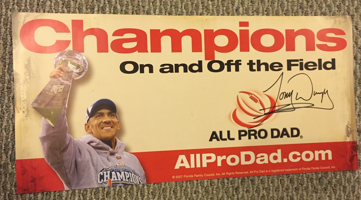 Tony Dungy Signed Indianapolis Colts Poster Autographed | eBay