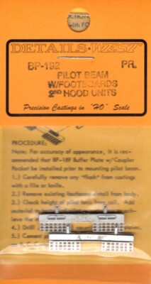 HO Scale Details West BP-192 Pilot Beam w/Footboards 2nd Hood Units | eBay