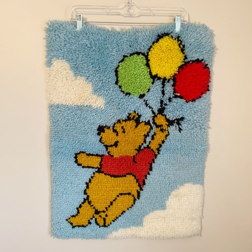Vintage Winnie the Pooh Disney Rug Wall Hanging Nursery Disneyland Rug ...