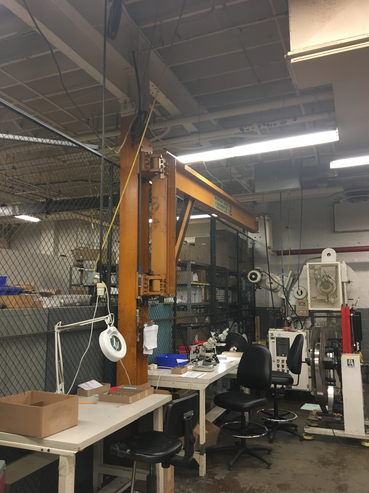 Jib Boom 2Ton Column Bolted 15'L On Swing Hinge 2Ton Cap Excellent Cond ...