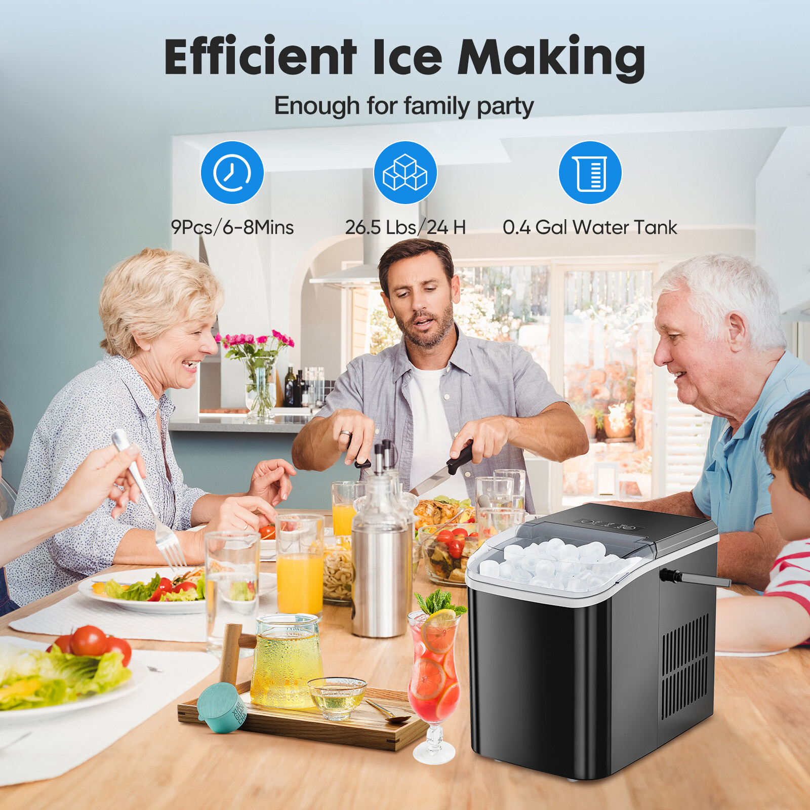 Small Portable Home Use Ice Maker,Black | eBay