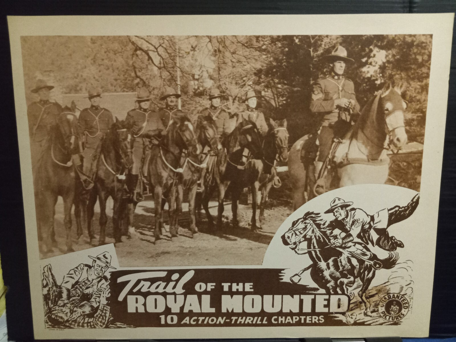 Lobby Card 1935rr TRAIL OF THE ROYAL MOUNTED regiment of Mounties on ...