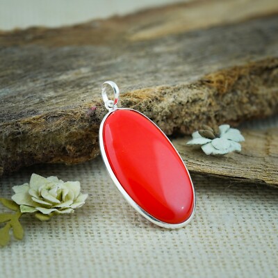 Red Carol 925Sterling Silver Gemstone Handmade Jewelry Pendent Size-1. ...
