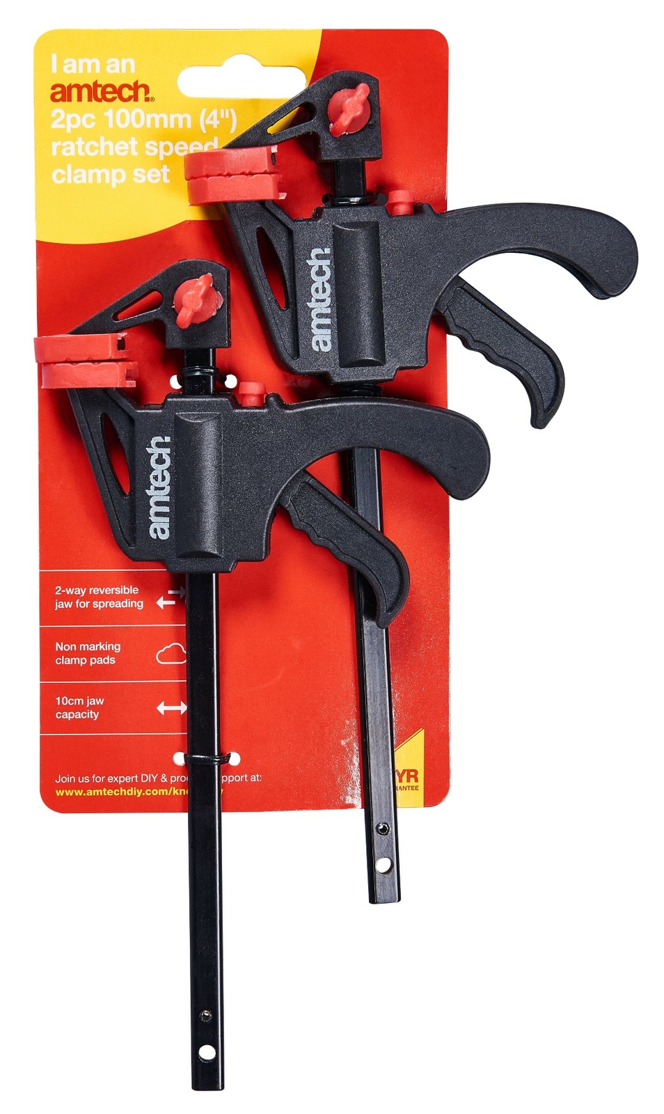 New 2Pc Quick Grip Ratchet Vice Bar Clamps 4" / 100Mm Rapid Spreader ...