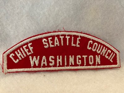 (ae1) Boy Scouts - Chief Seattle Council, WA, red & white shoulder ...