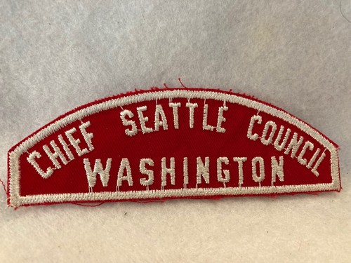 (ae1) Boy Scouts - Chief Seattle Council, WA, red & white shoulder ...