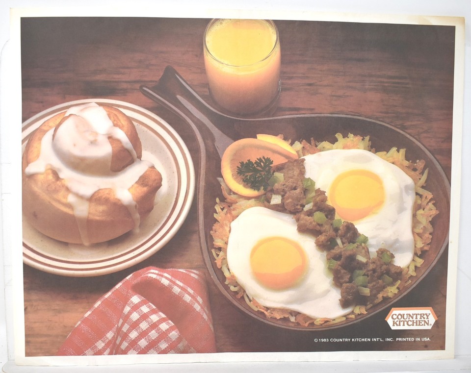 1983 Country Kitchen Restaurant Breakfast Cinnamon Roll Sweet Pastry ...