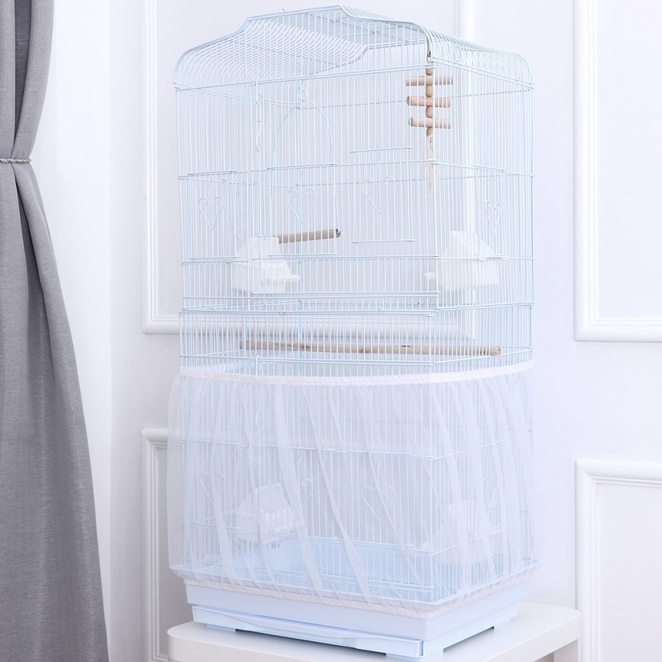 UEETEK Pet Products Mesh Bird Net Cover Shell Skirt for Bird Cages Size ...