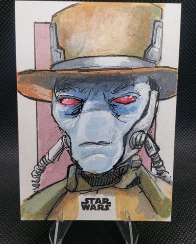 Topps Star Wars Sketch Card of Cad Bane by Artist Andy Hanks AKA "I AM ...