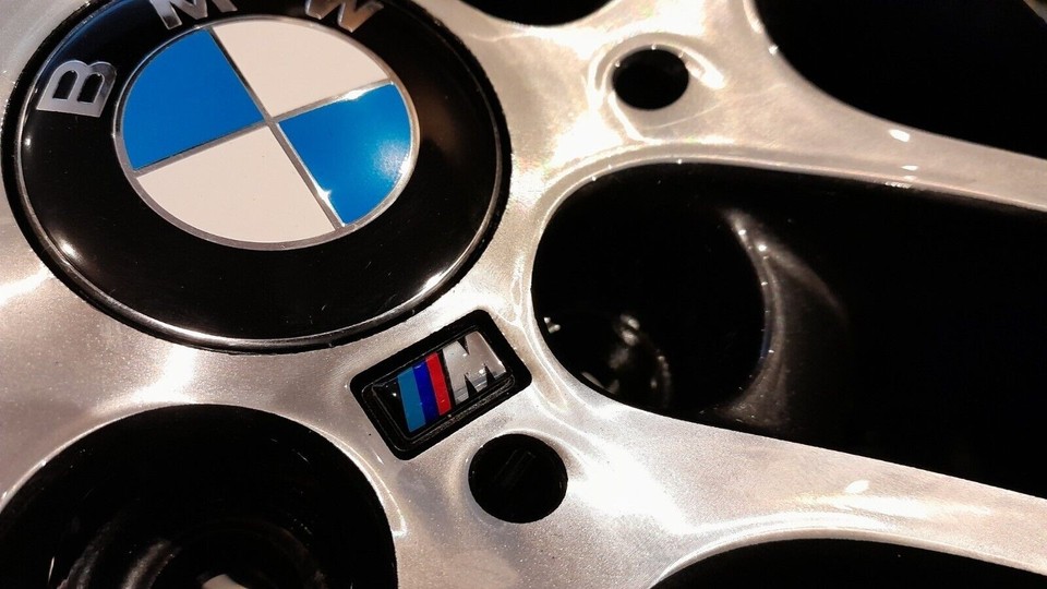 BMW M Sport Alloy Wheel Rim Badge Emblem Self Adhesive Stickers 17mm x ...