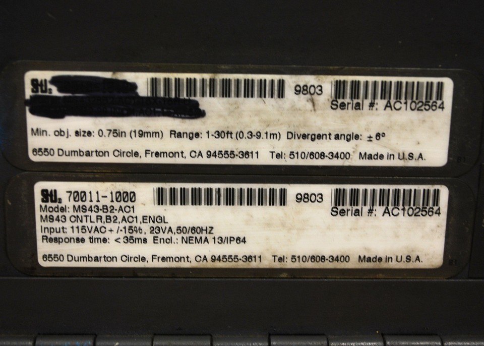 Scientific Technologies Inc Model:MS43-B2-AC1 Light Screen Controller ...