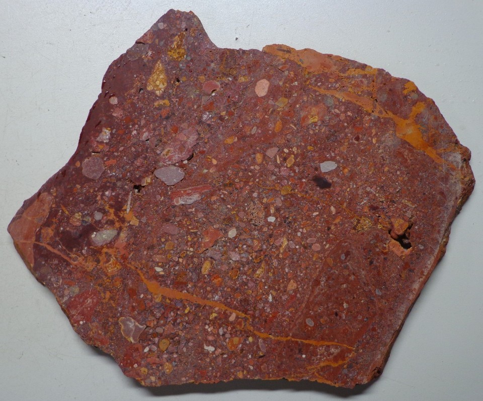 WRG- Pudding Stone Slab 137 grams Lapidary Agate Rhyolite jasper Old ...