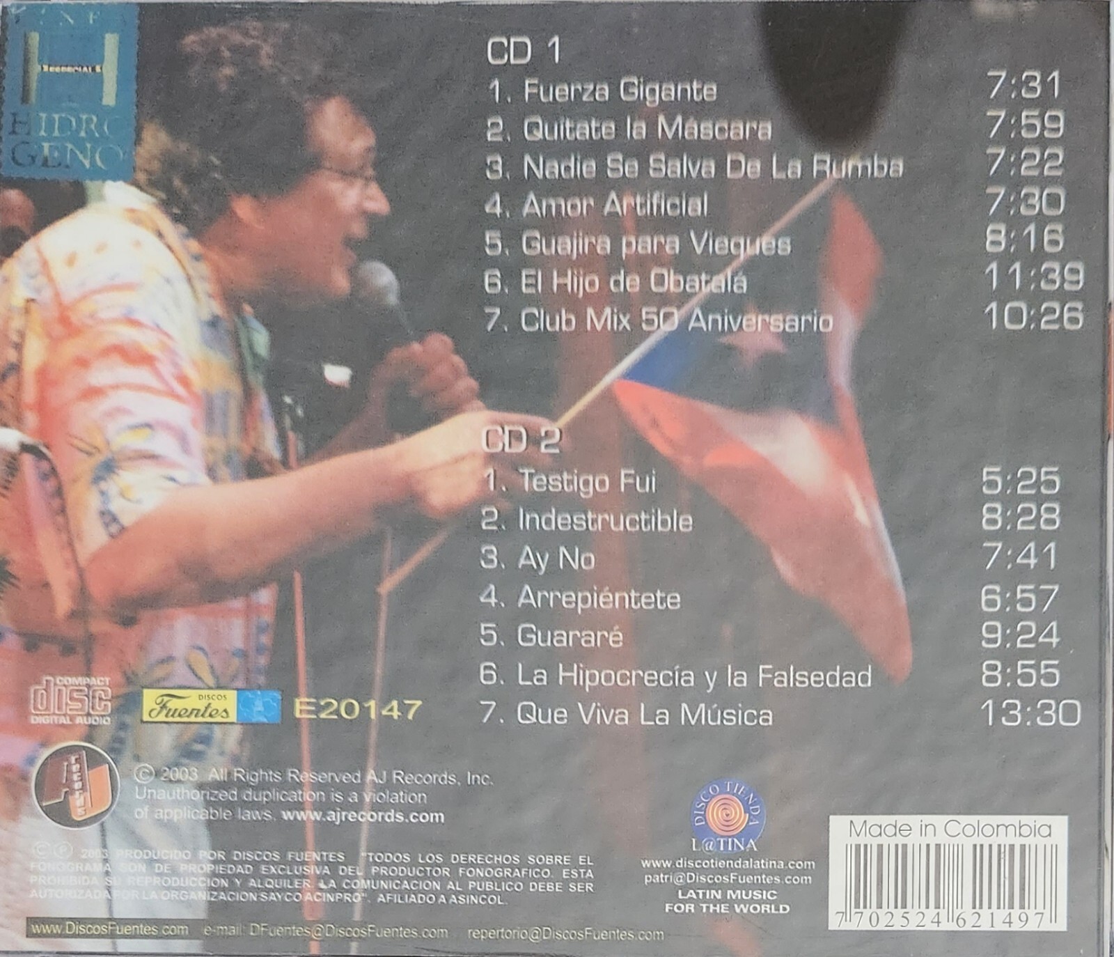RAY BARRETTO THE GIANT OF SALSA 2 CD LIVE IN PUERTO RICO 50TH ...