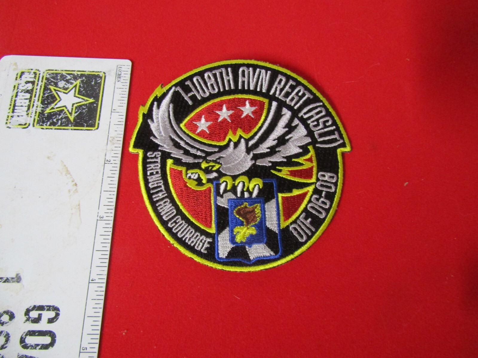 MILITARY PATCH SEW ON 1-108TH AVIATION REGIMENT ASSAULT OIF 06-08 ...