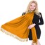 Princeton Orange Solid Color Shawl Pashmina Scarf Stole Wrap CJ Apparel ...
