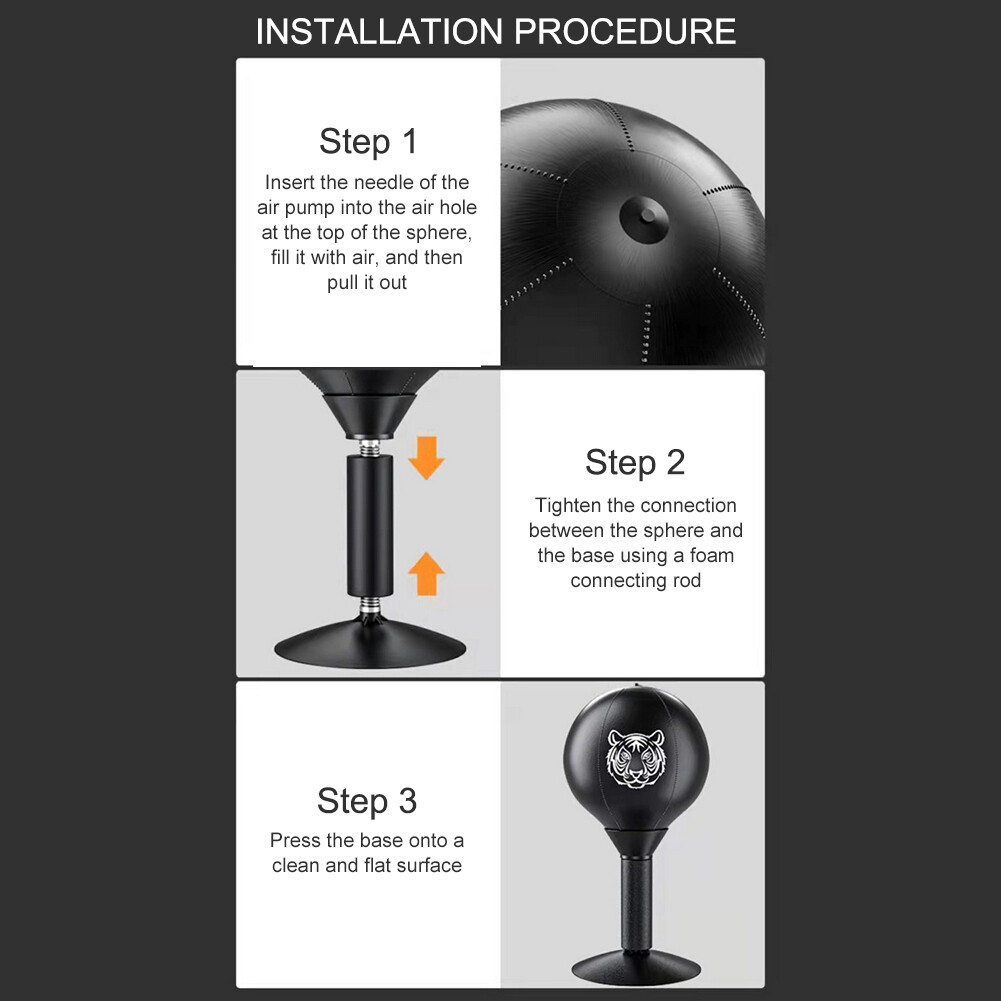 Desktop Punching Bag Heavy Duty Stress Relief Punching Speed Ball Free ...