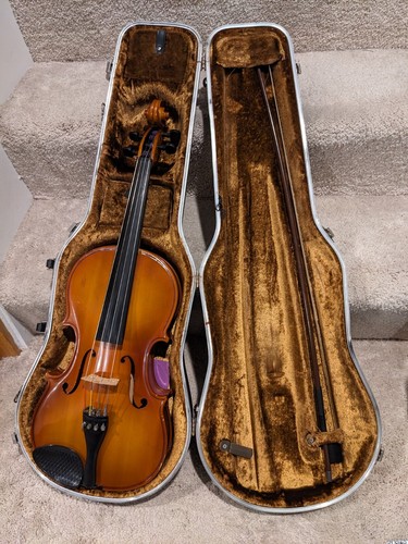 Meyer Music 25" Long 4 String Violin W/ Hard Carrying Case | eBay