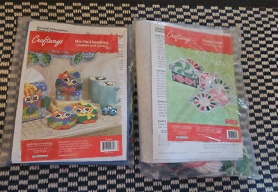 Craftways Tissue Box Plastic Canvas Kit, Ho- Ho- Howling and Peppermint ...