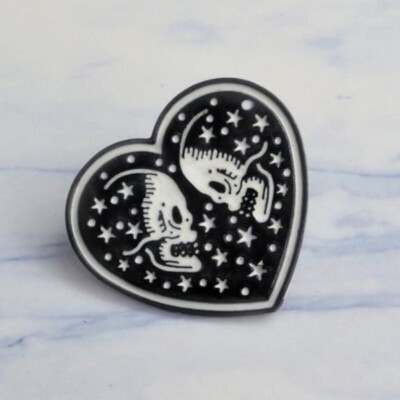 Enamel Skull Lapel/Tack Pin | eBay