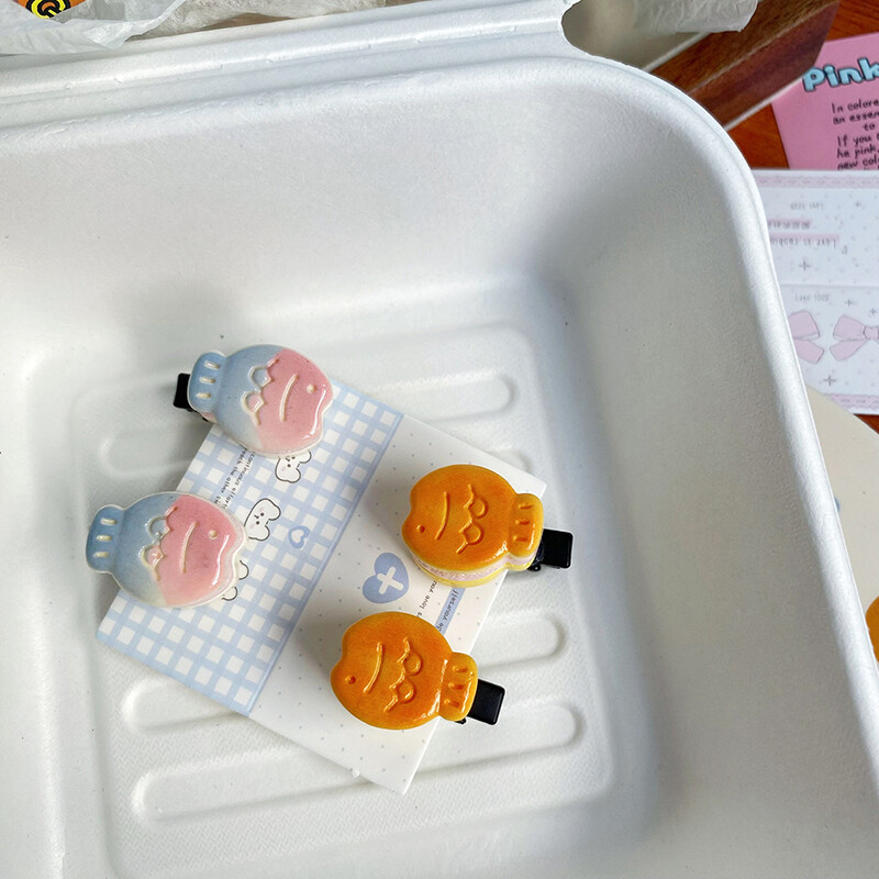 Kawaii Taiyaki Biscuit Hair Clip Cute Cartoon Hairpin For Girls Hair ...