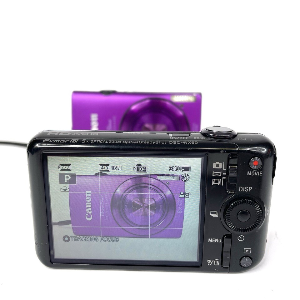 Sony Cybershot DSC-WX50 16.2MP Digital Camera Y2K Digicam Silver Bundle ...