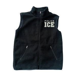 BLACK FLEECE ZIPPED VEST ICE POLICE U.S. Immigration and Customs ...