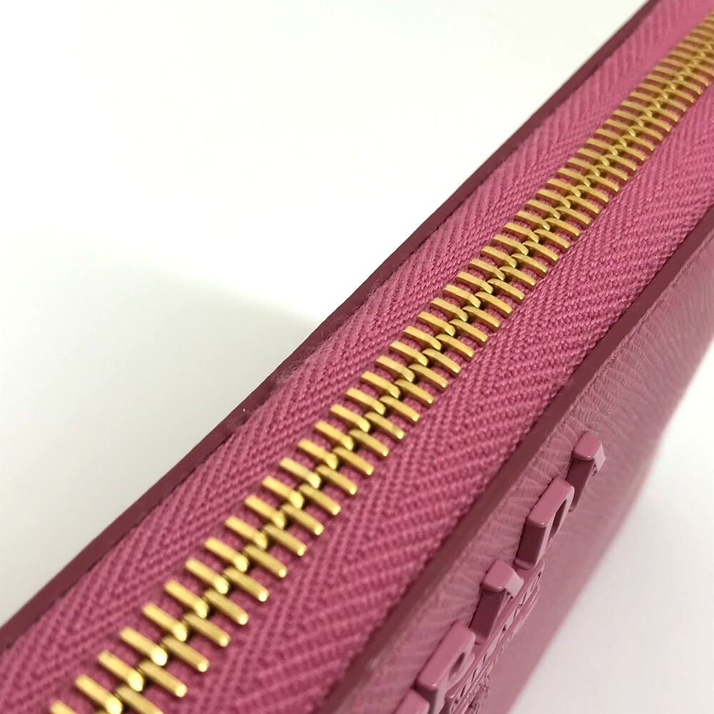 PRADA 1ML506 logo Saffiano Shine Zip Around Long Wallet PRADA 1ML506 logo Saffiano Shine Zip Around Long Wallet