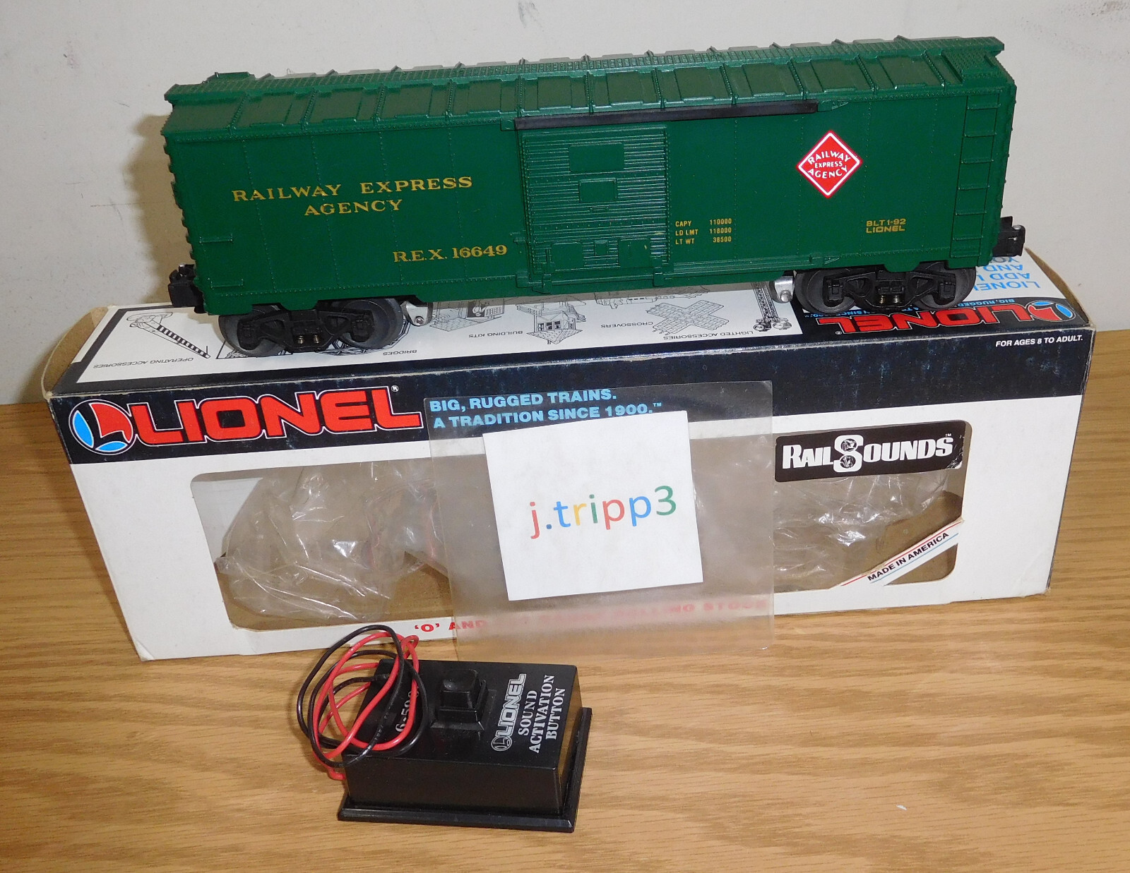 16649 Lionel Rea Boxcar With Steam RAILSOUNDS - for sale online | eBay