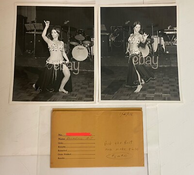 OOAK VTG 1970s Photo Set BELLY DANCER photos 8x10 Dance Costume ...
