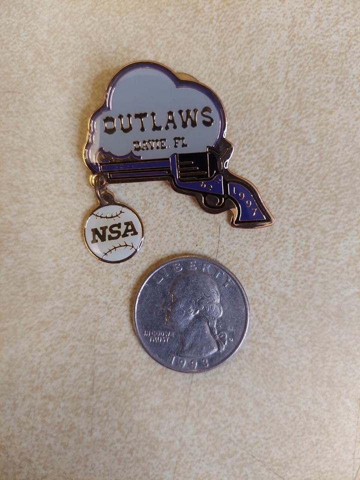 Vintage Outlaws Revolver Pistol Pin Davie Florida 1997 NSA | eBay