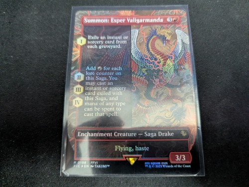 MTG Magic the Gathering FOIL Summon: Esper Valgarmanda Borderless FIC ...