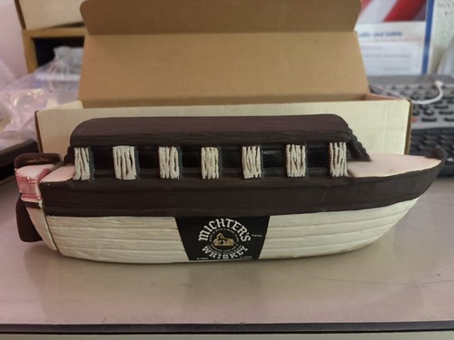 Vintage Mitcher's Whiskey Canal Boat Decanter 1977 Empty Bottle. L@@k ...