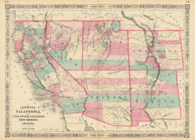 Johnson's California with Utah, Nevada, Colorado, New Mexico & Arizona ...