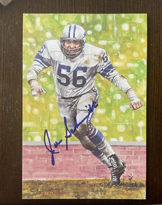 Joe Schmidt Autographed Detroit Lions Goal Line Art NR Mint + | eBay