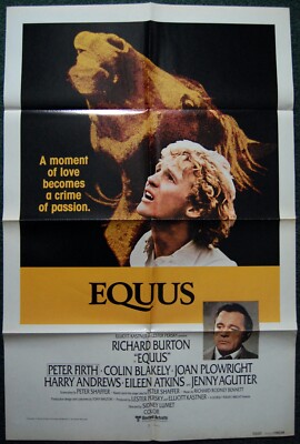 RICHARD BURTON – PETER FIRTH – EQUUS – '77 ORIGINAL MOVIE POSTER – RARE ...